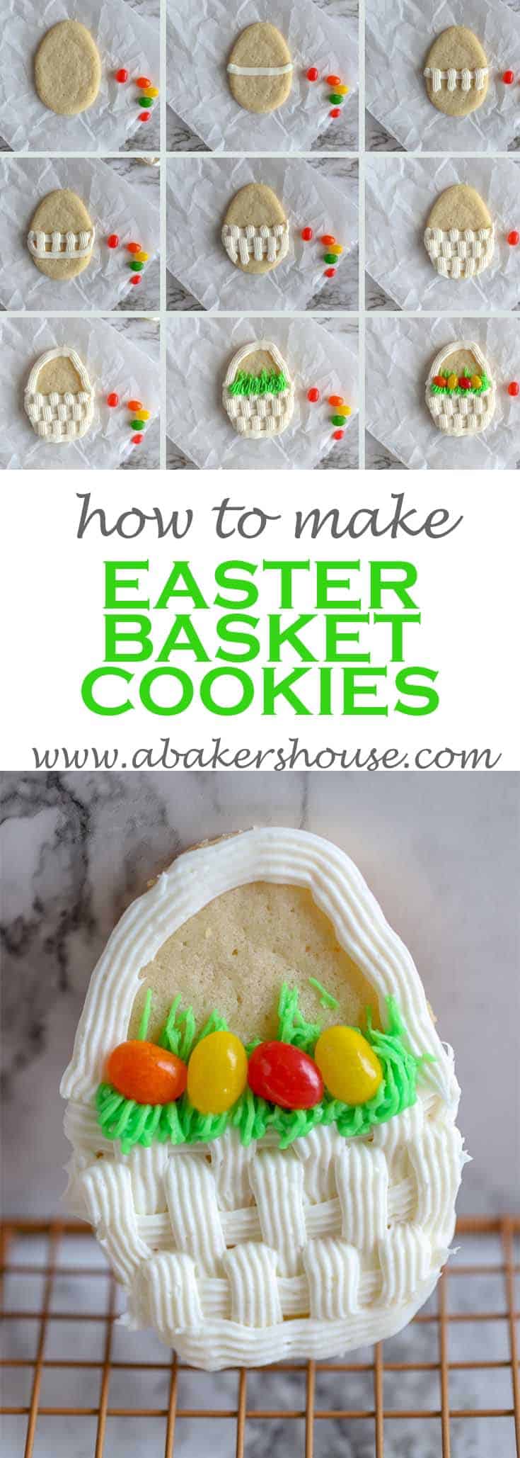 Sugar Cookie Easter Basket Cookies | A Baker's House