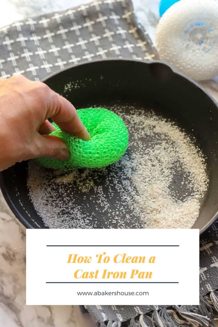 How to Clean a Cast Iron Pan -- SO EASY!
