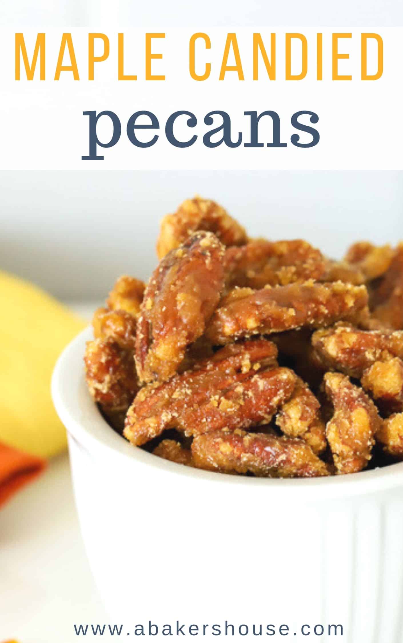Maple Candied Pecans -- only two ingredients!